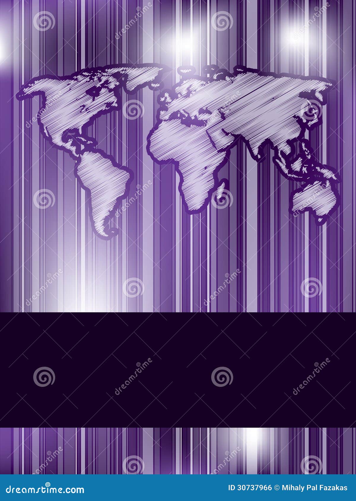 Business Brochure with Scribbled Map Stock Vector - Illustration of ...