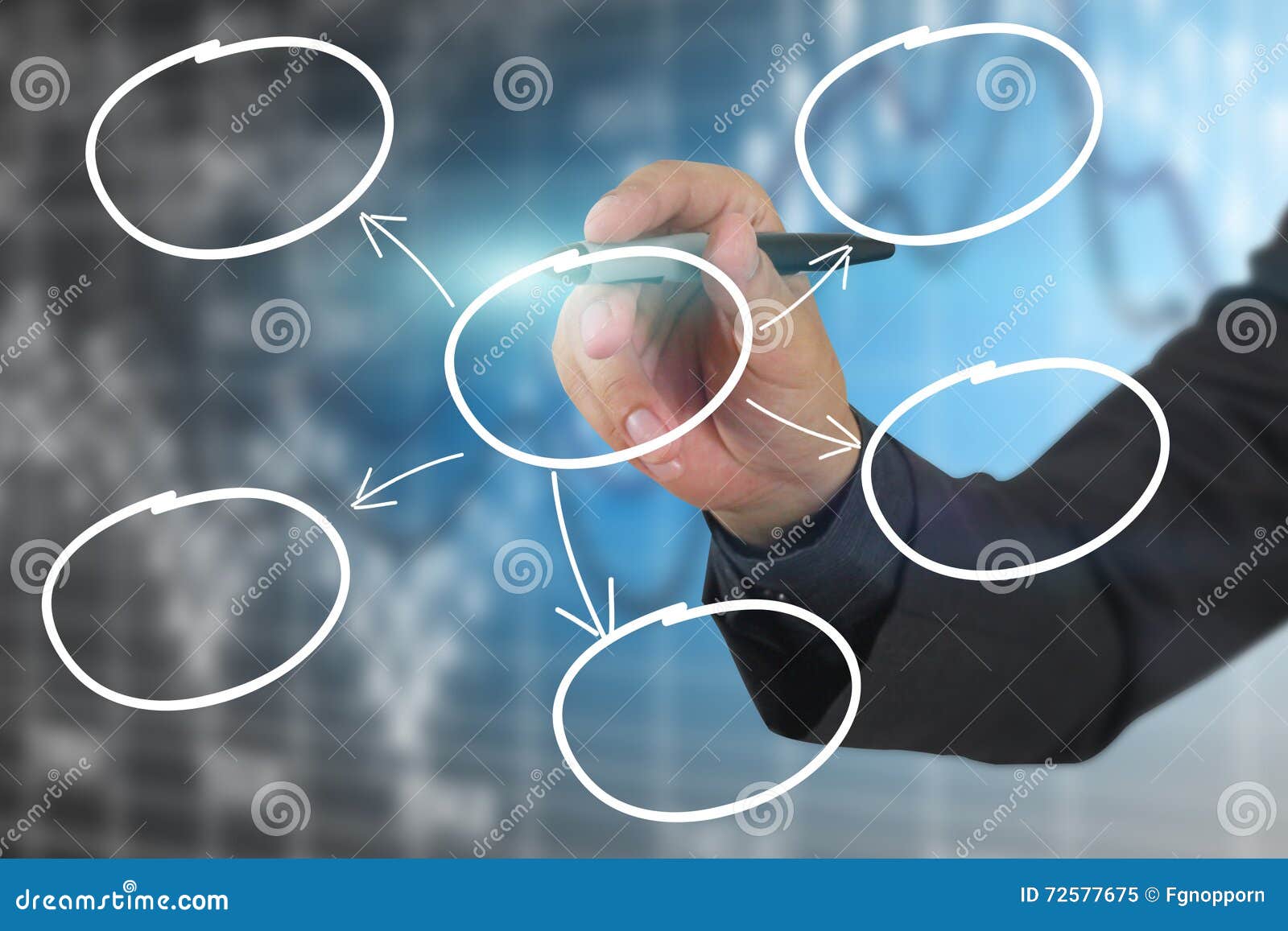 Business Bubbles Idea with Man Writing on it Stock Image - Image of ...