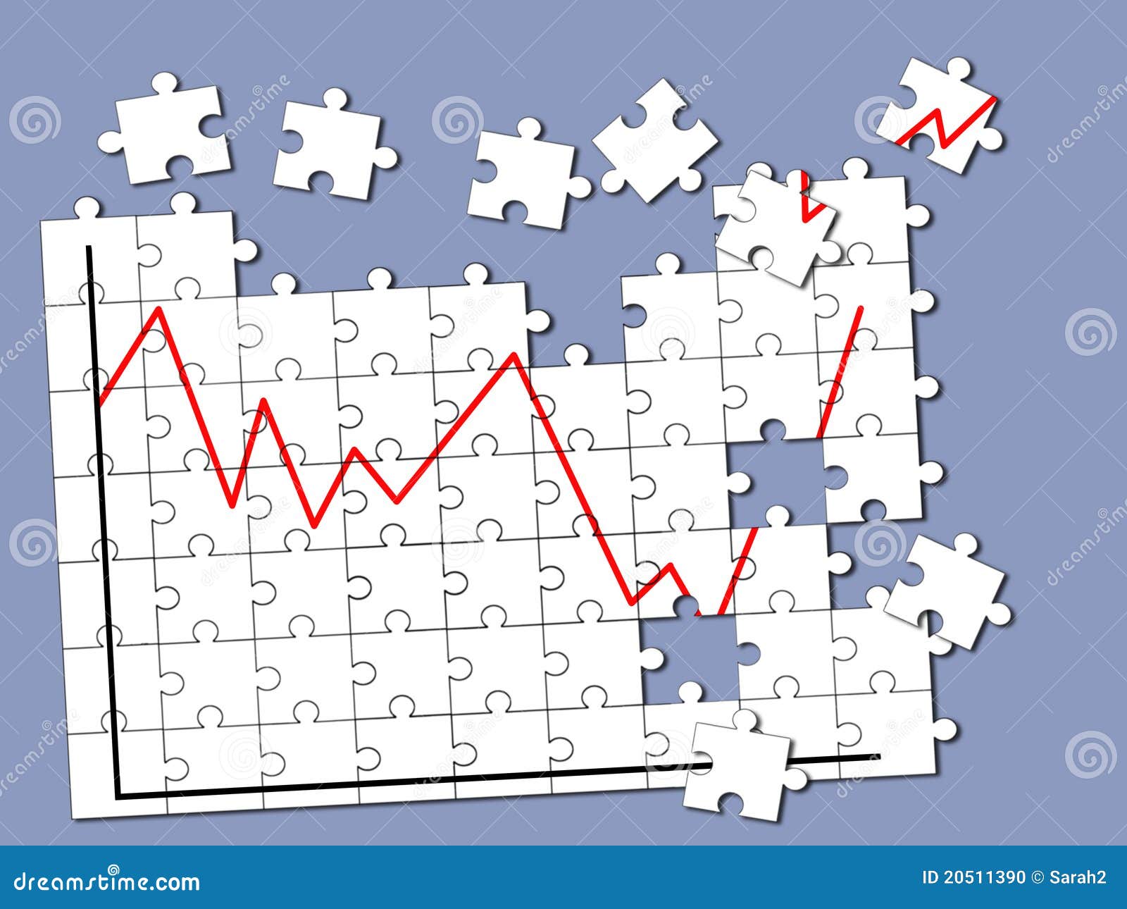 Business Budget Jigsaw Puzzle Stock Illustration - Illustration of ...