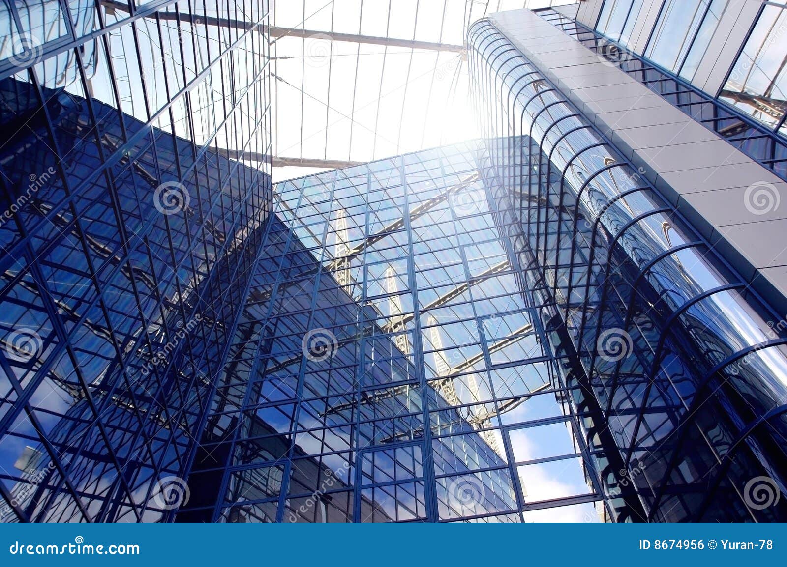 Business Building on Blue Sky Background Stock Photo - Image of colour ...
