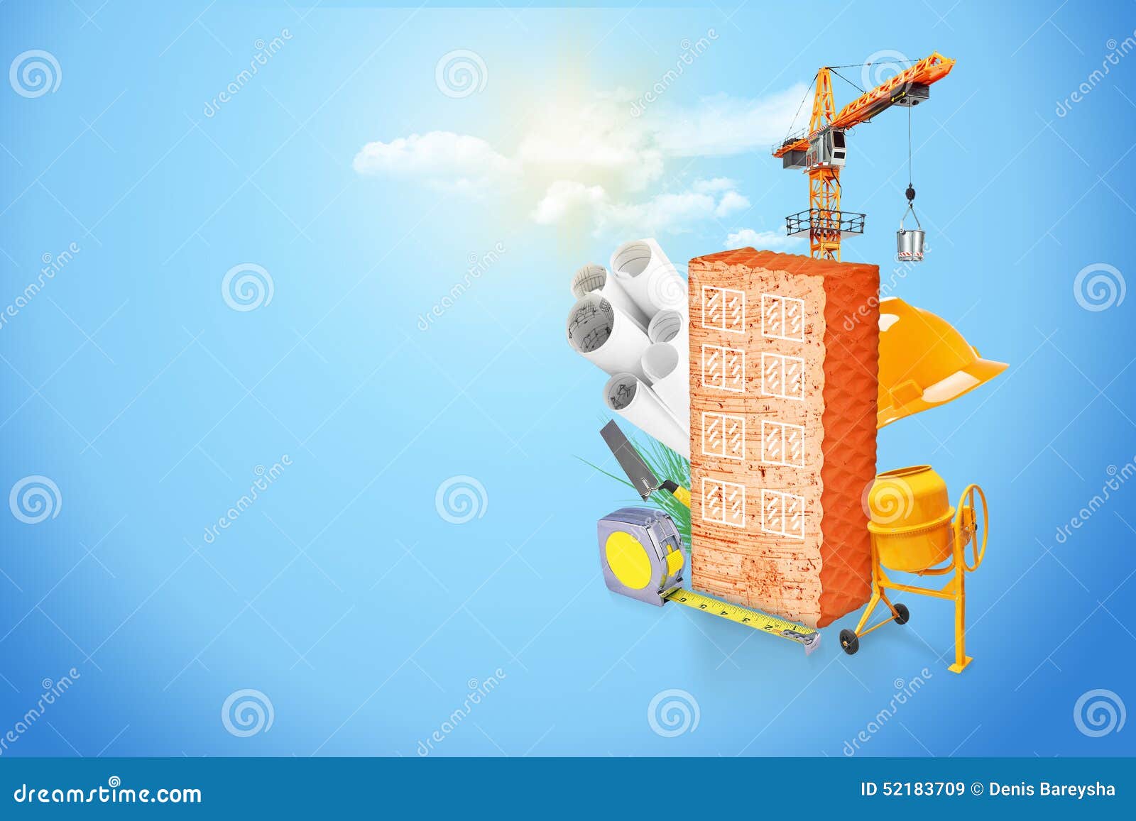 Construction Of Foundations Of A Building Cartoon Vector ...