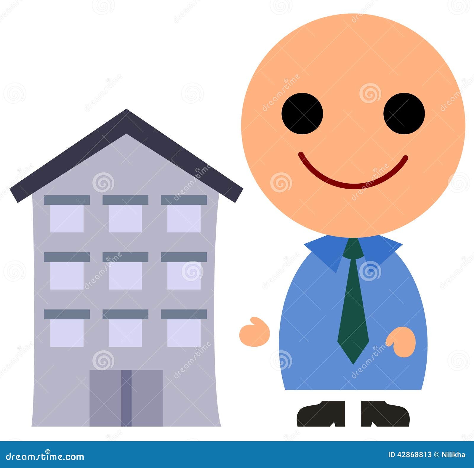 Business building stock illustration. Illustration of cartoon - 42868813