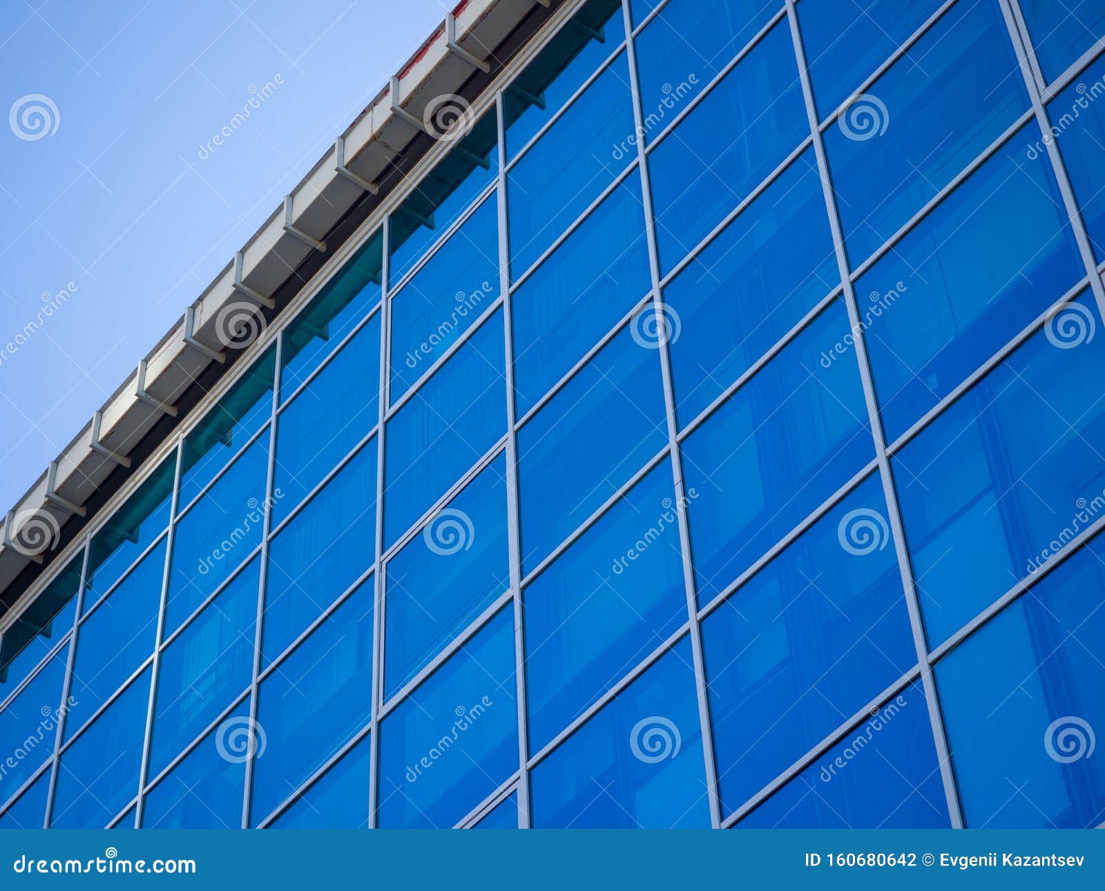 Business Building. Square Blue Windows Form a Checkered Structure Stock ...