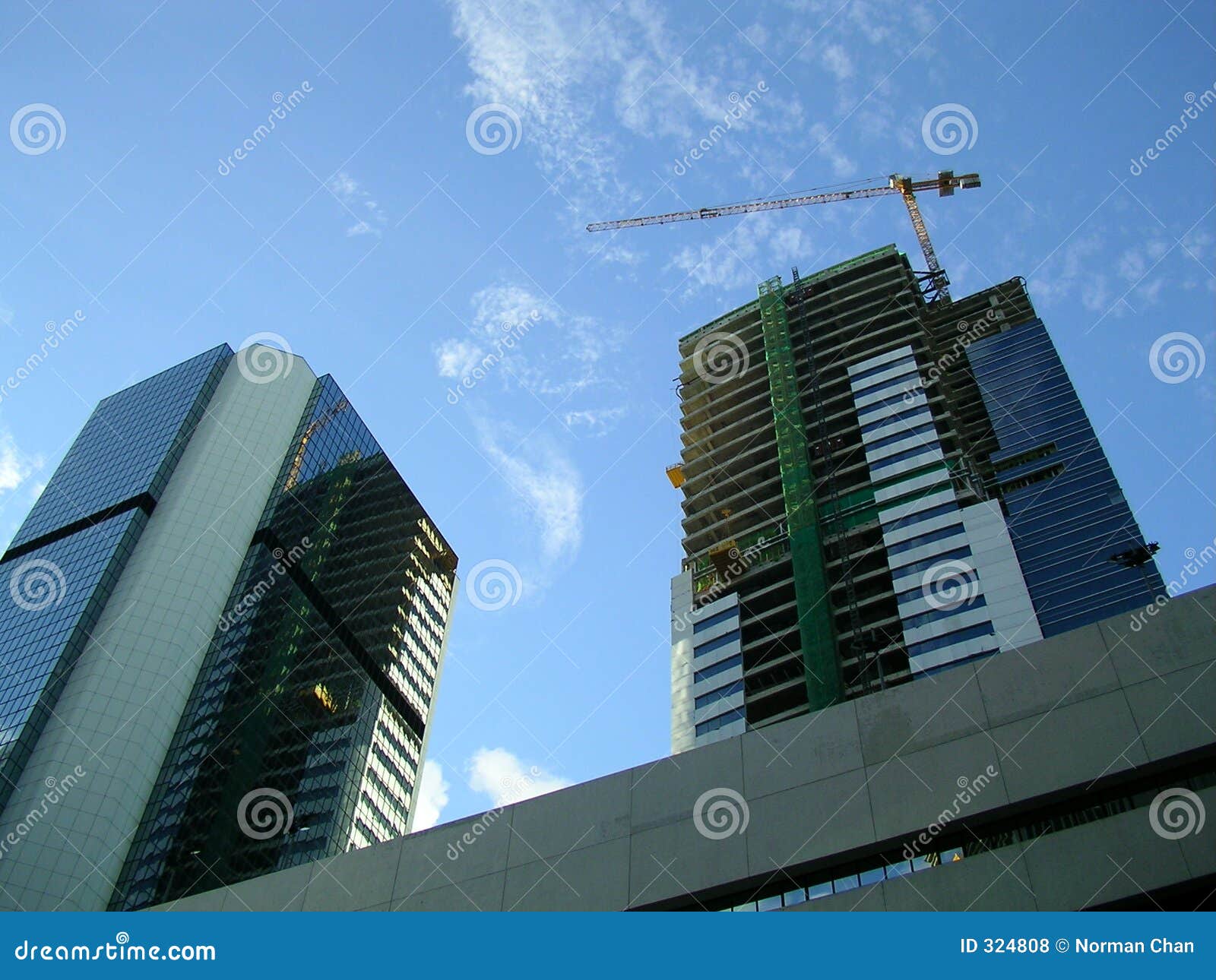 Business Building Under Construction Stock Photo - Image of commercial ...