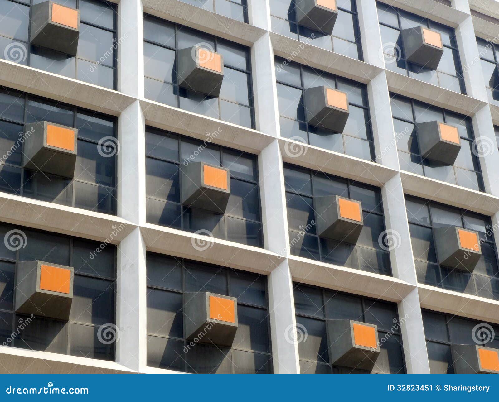 The Business Building Window Stock Image - Image of clouds, business ...