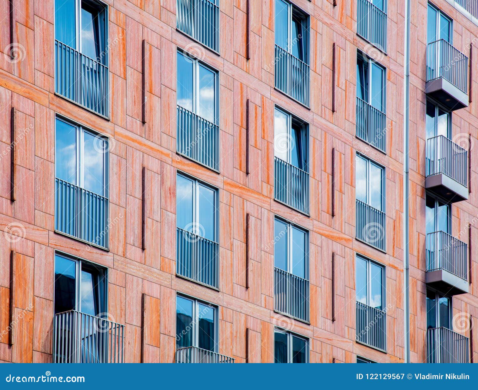 Business Building with Windows Stock Image - Image of city, high: 122129567