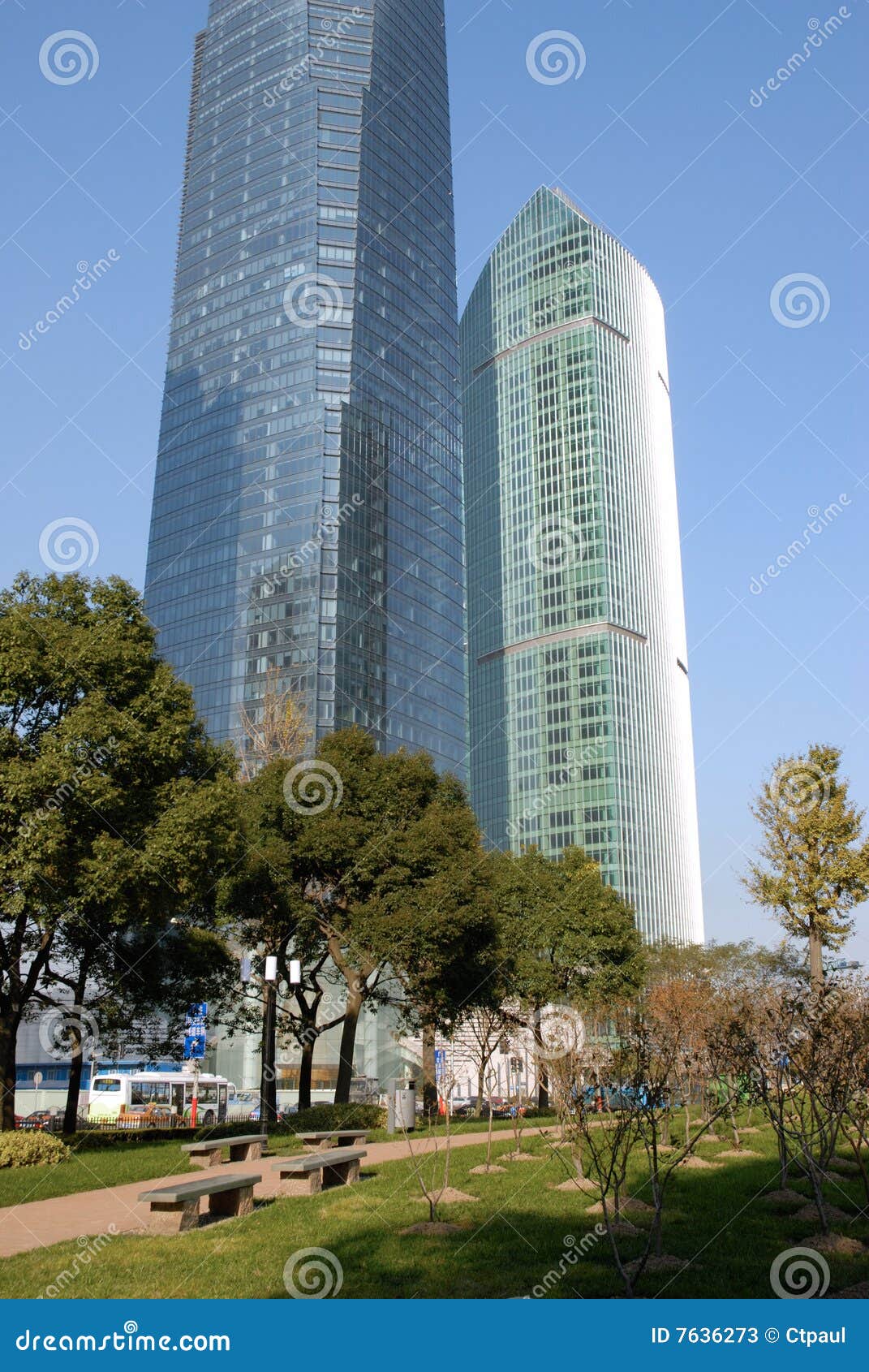 Business buildings stock image. Image of park, growth - 7636273