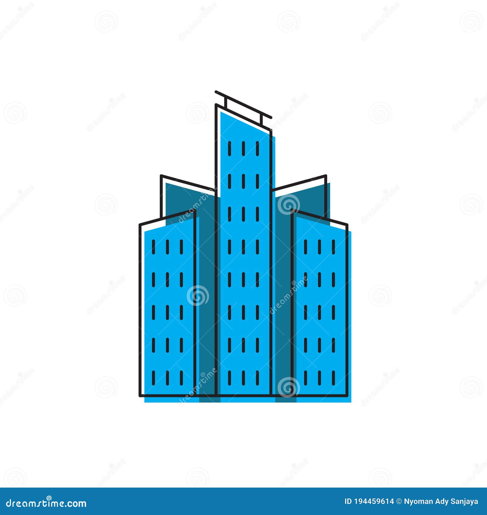 Business Buildings Vector Icon Isolated on White Background Stock ...