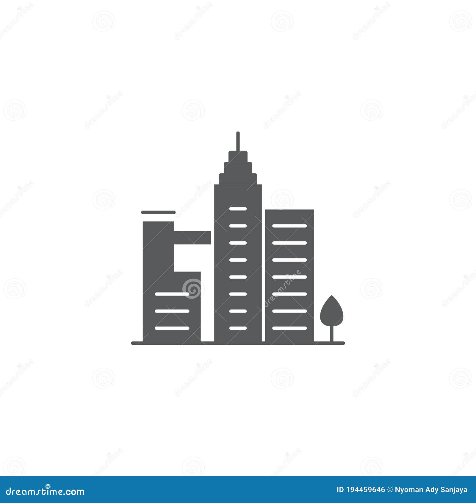 Business Buildings Vector Icon Isolated on White Background Stock ...
