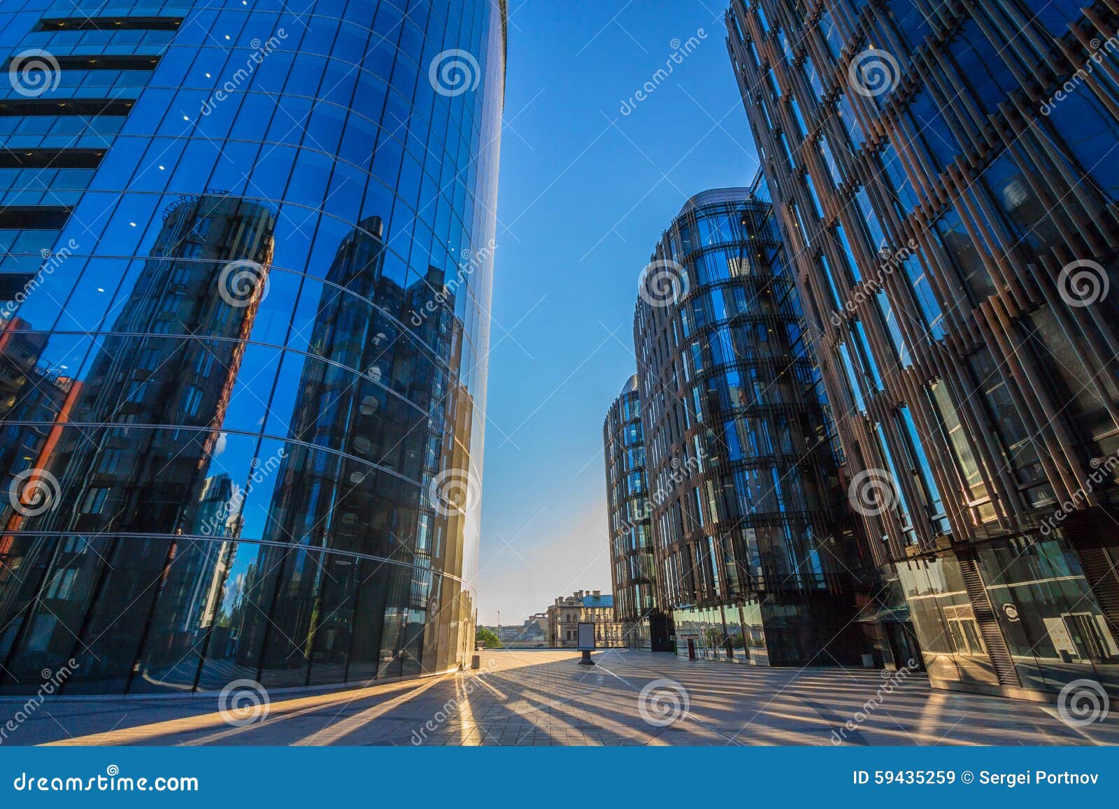 Business Bulding in the Evening (business Center) Stock Image - Image ...