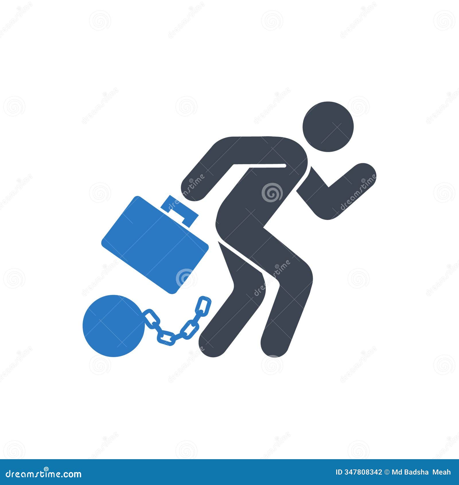 Business Man Burden With Debt Illustration Business Vector File | CartoonDealer.com #50721234