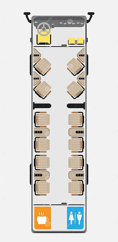 Business Bus seat map stock illustration. Illustration of show - 128093221