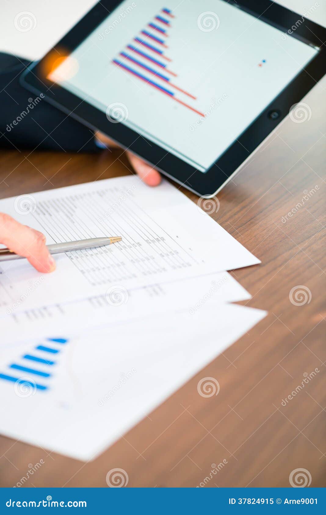 Business - Businessman Working with Tablet Computer Stock Image - Image ...