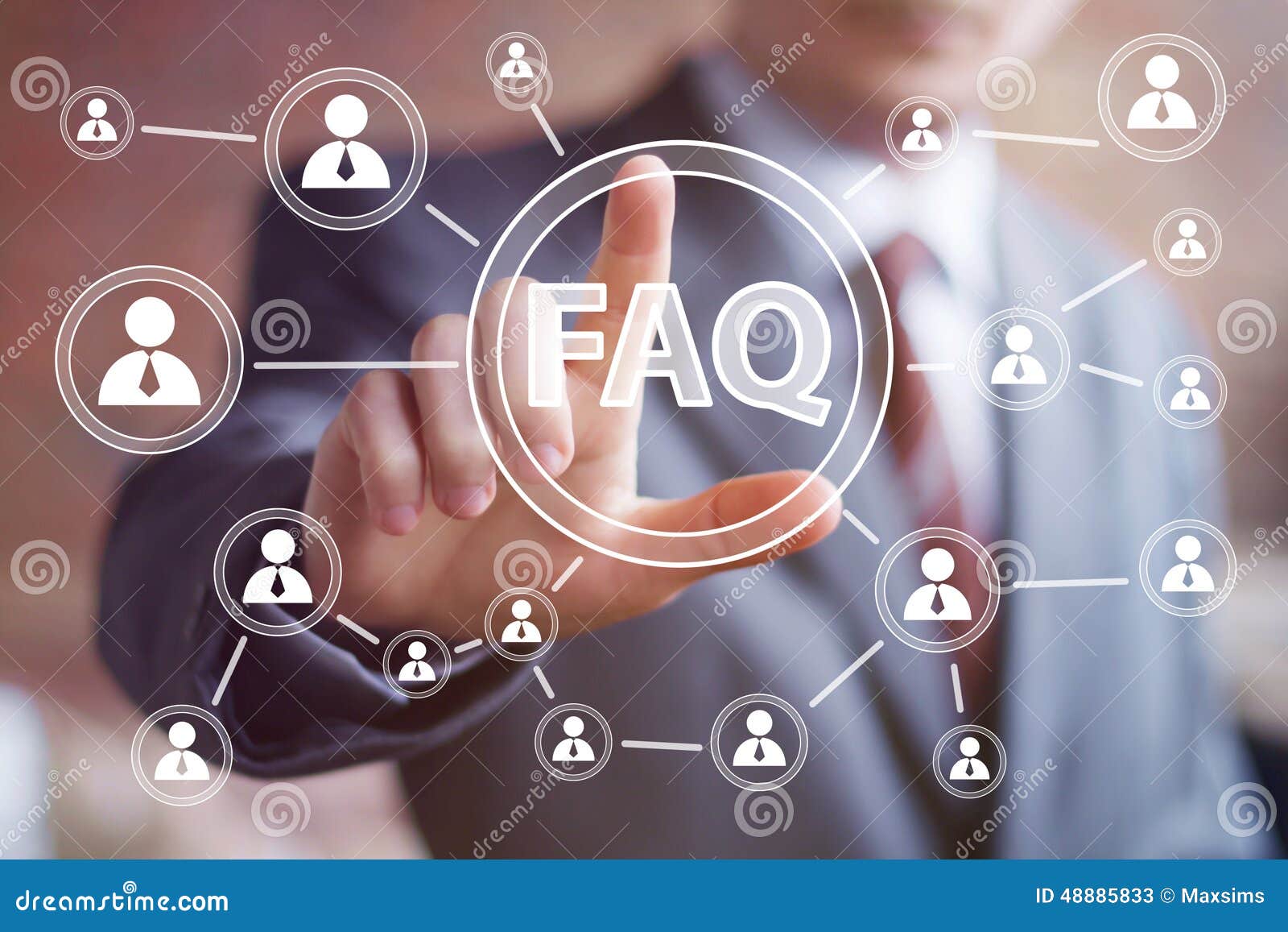 Business Button FAQ Icon Connection Web Communication Stock Image ...
