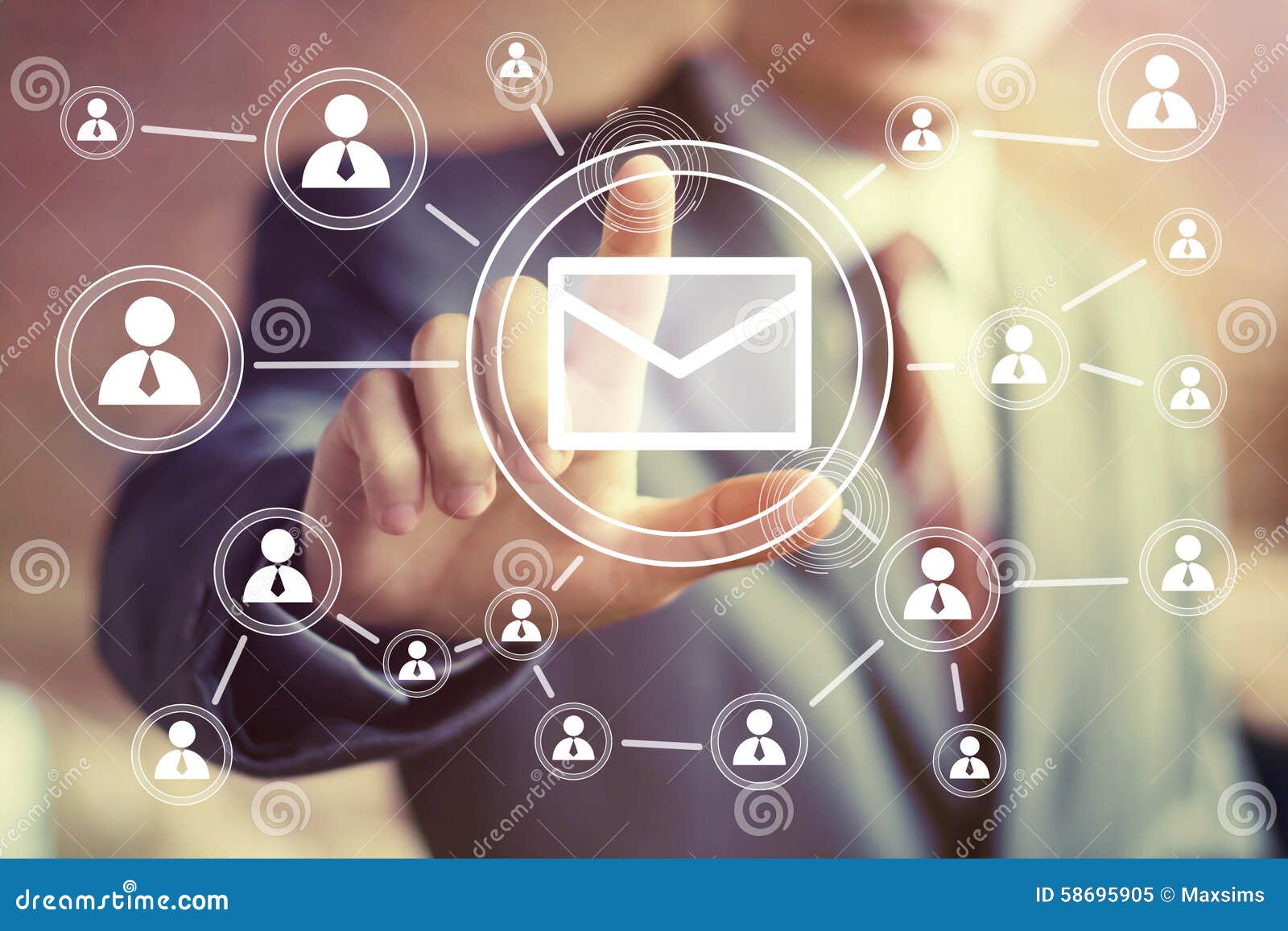 Business Button Message Mail Sending Web Stock Illustration ...