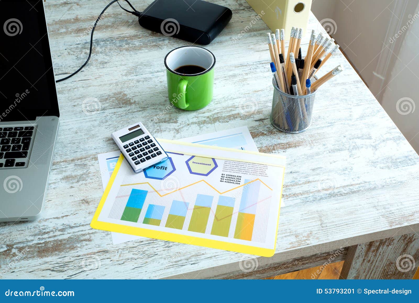 Business Calculation in the Office Stock Image - Image of analytics ...