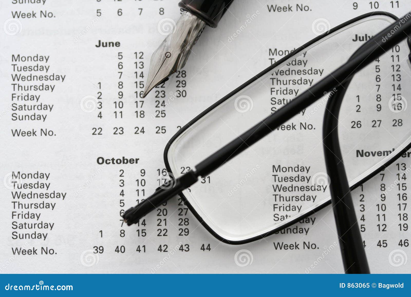 Business Calendar 2006 stock image. Image of note, detail - 863065
