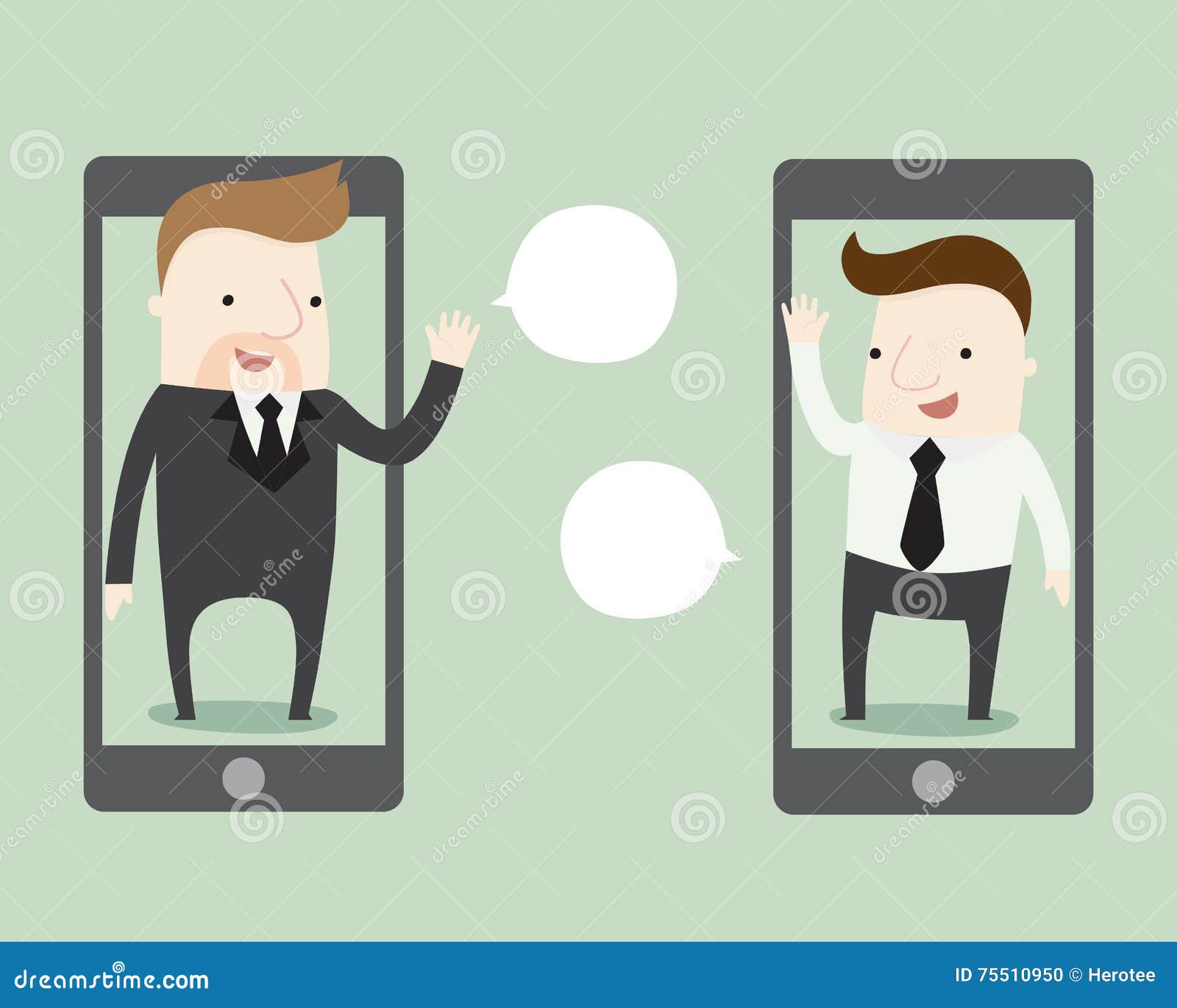 Business call stock vector. Illustration of cartoon, social - 75510950