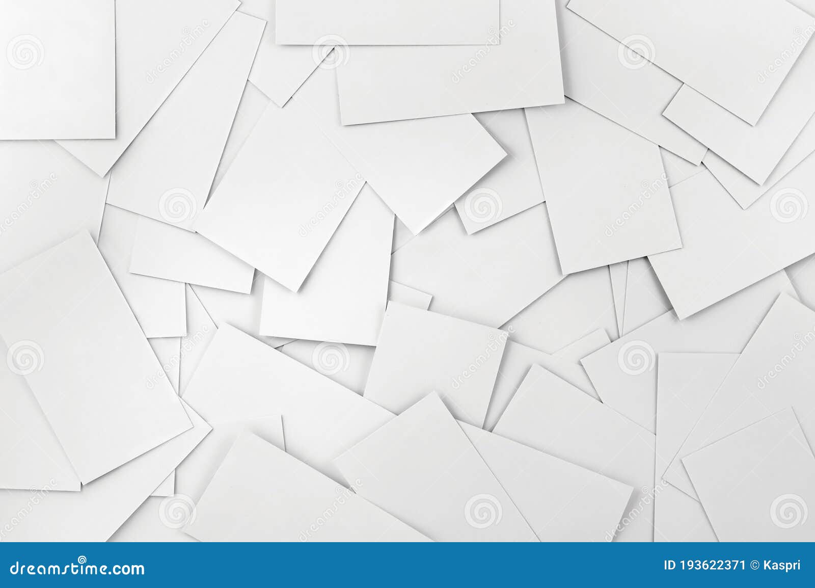 Blank Empty White Business Cards Background, Large Detailed Horizontal ...