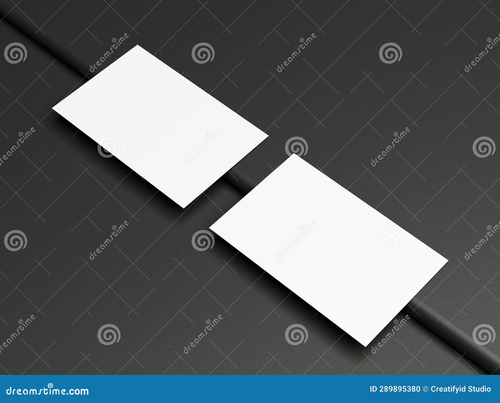 Business Card on Black Background Stock Illustration - Illustration of ...