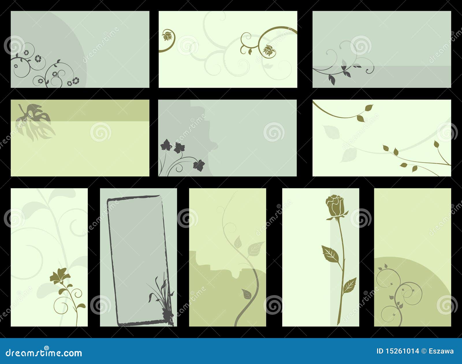 Business card - collection stock vector. Illustration of technology ...