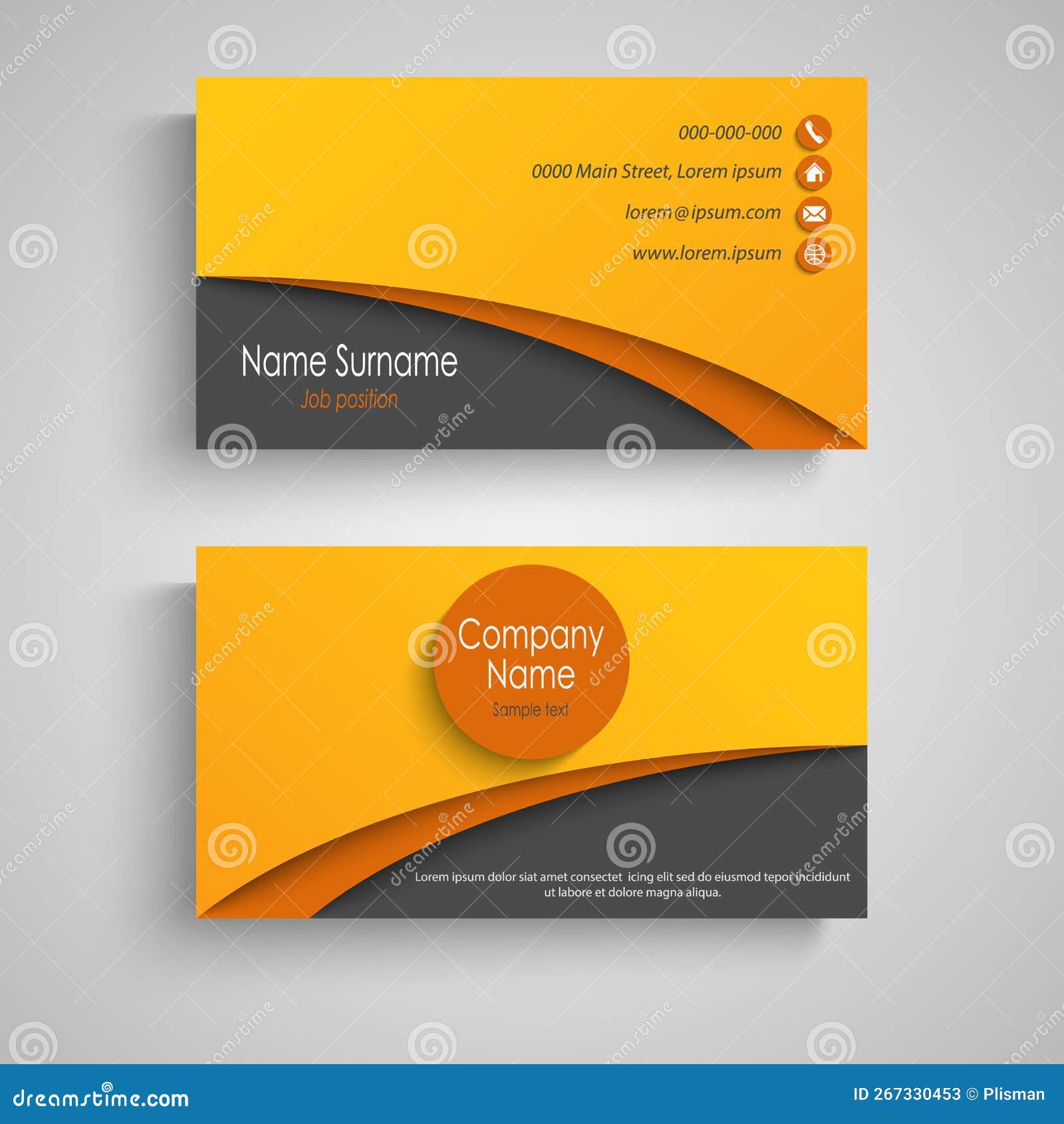 Business Card with Colored Design Arches Stock Vector - Illustration of ...