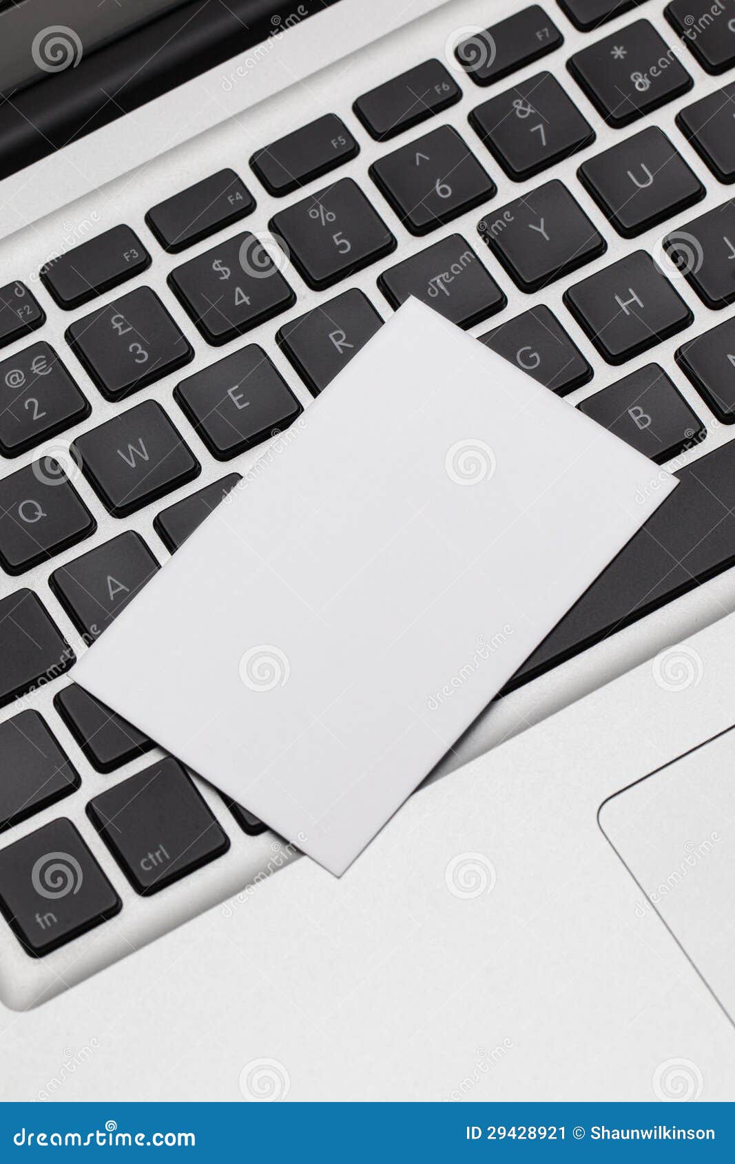 Business card on computer stock image. Image of corporate - 29428921