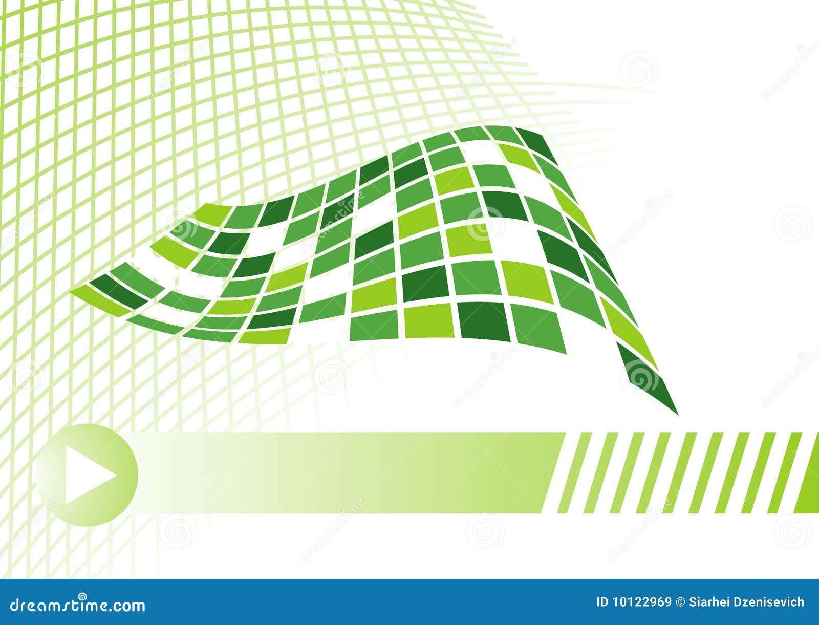 Business Card Concept in Green with Net Stock Vector - Illustration of ...