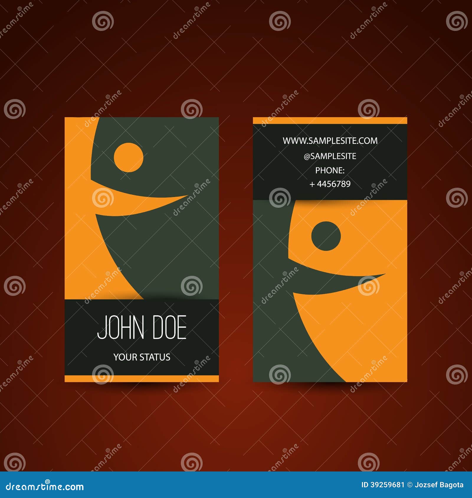 Business Card Design with Smiley Stock Vector - Illustration of graphic ...