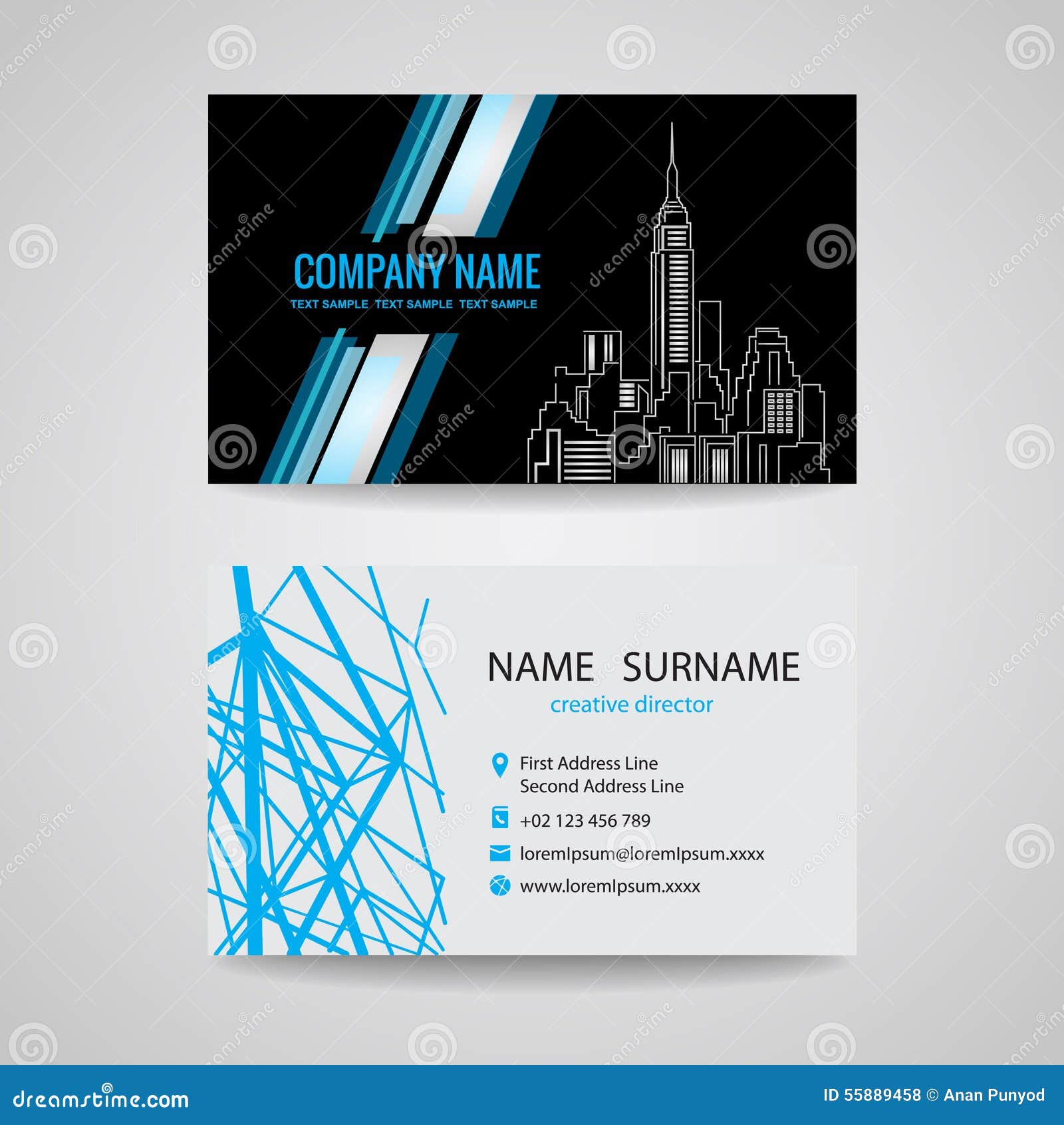 Business Card Design for about Structure Building Stock Vector ...