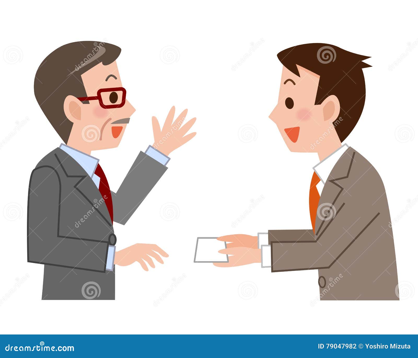 Business card exchange stock vector. Illustration of closeup - 79047982