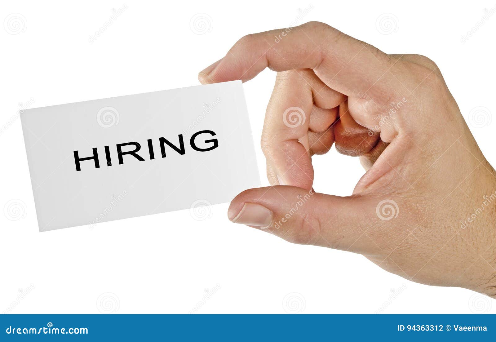 Business card for hiring stock photo. Image of card, management - 94363312
