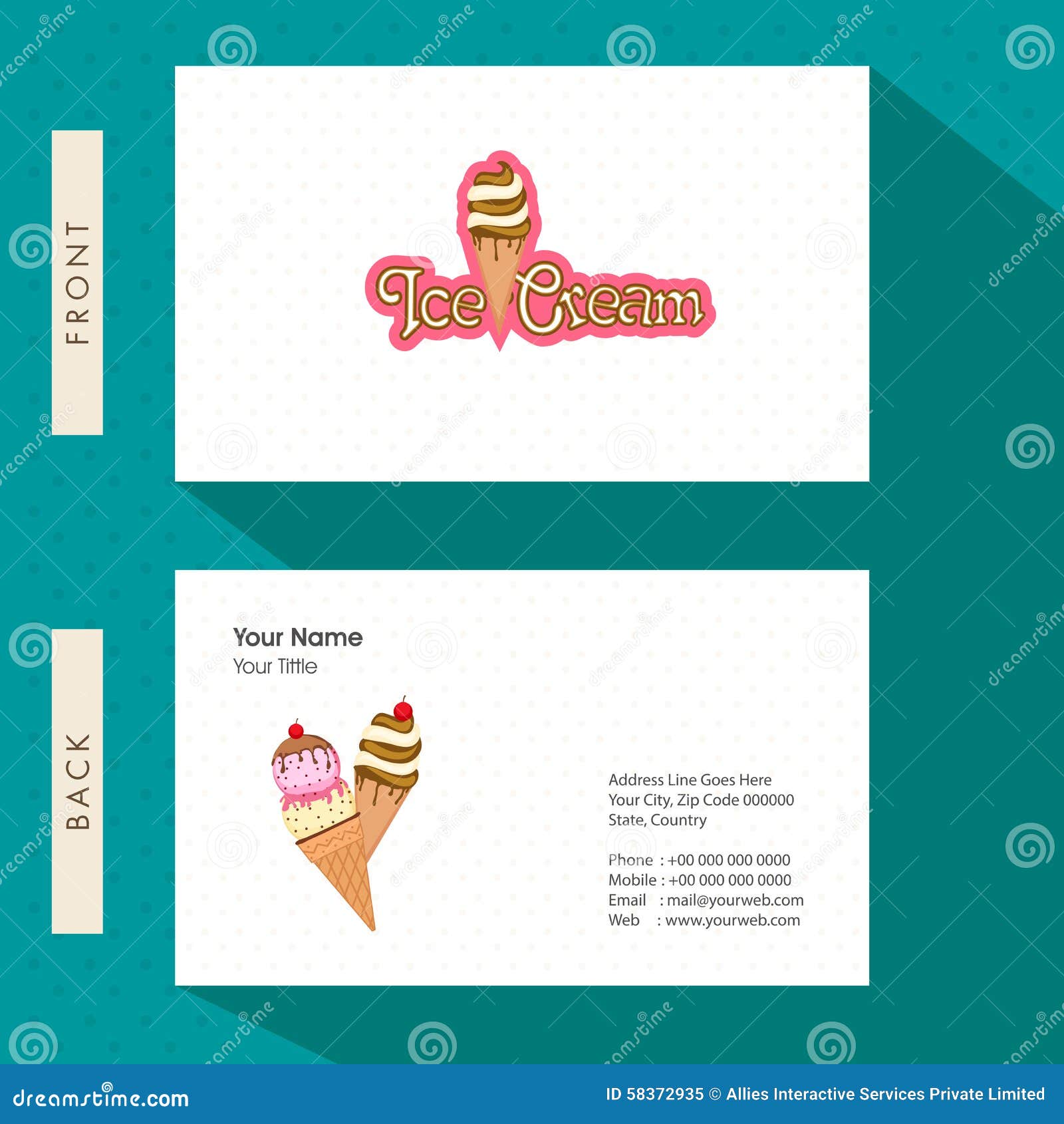 A Big Set Of Ice Cream. Ice Cream Parlour, Street Ice Cream Cart, Food ...
