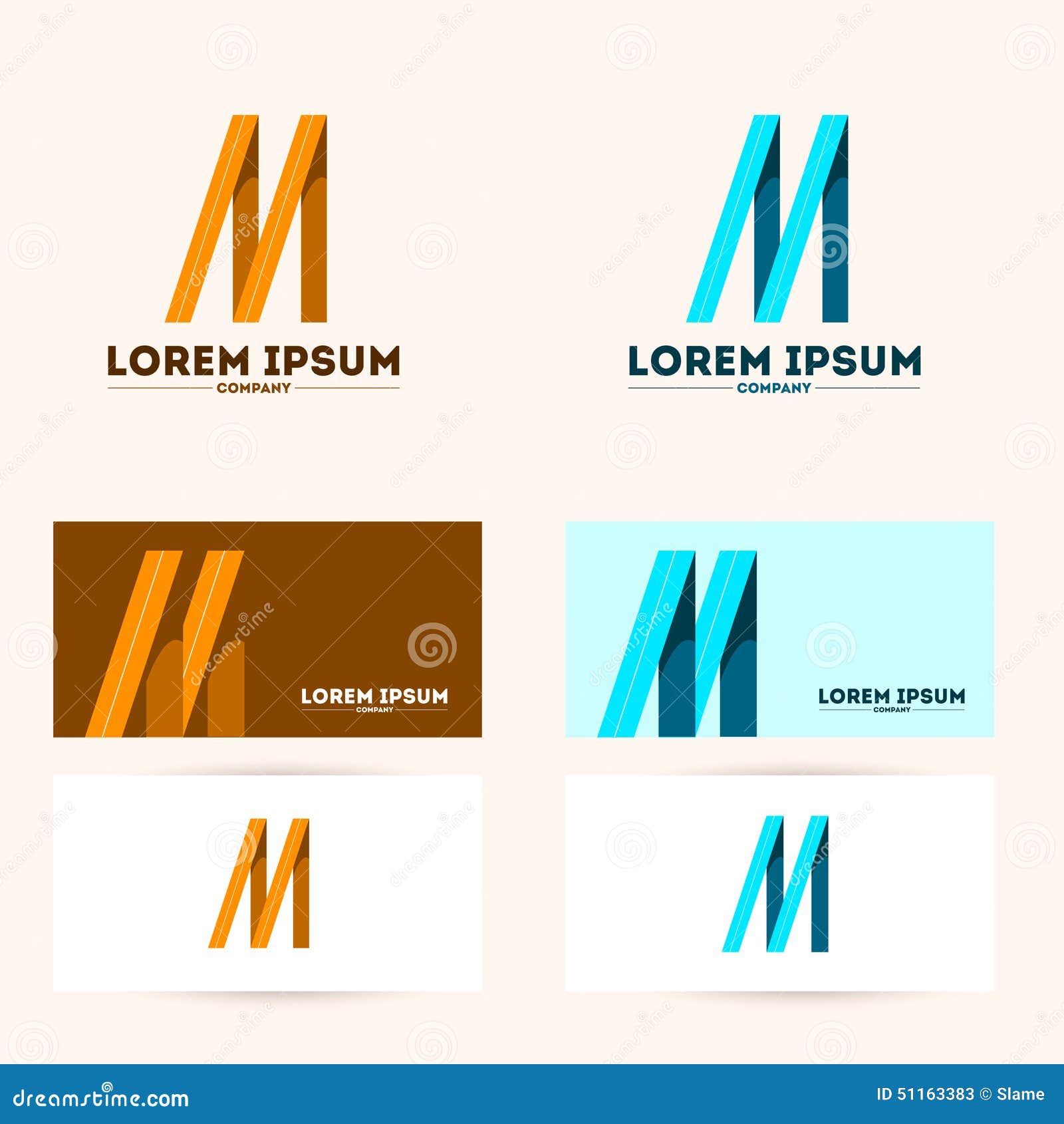 Business Card with Letter M Stock Vector - Illustration of creative ...