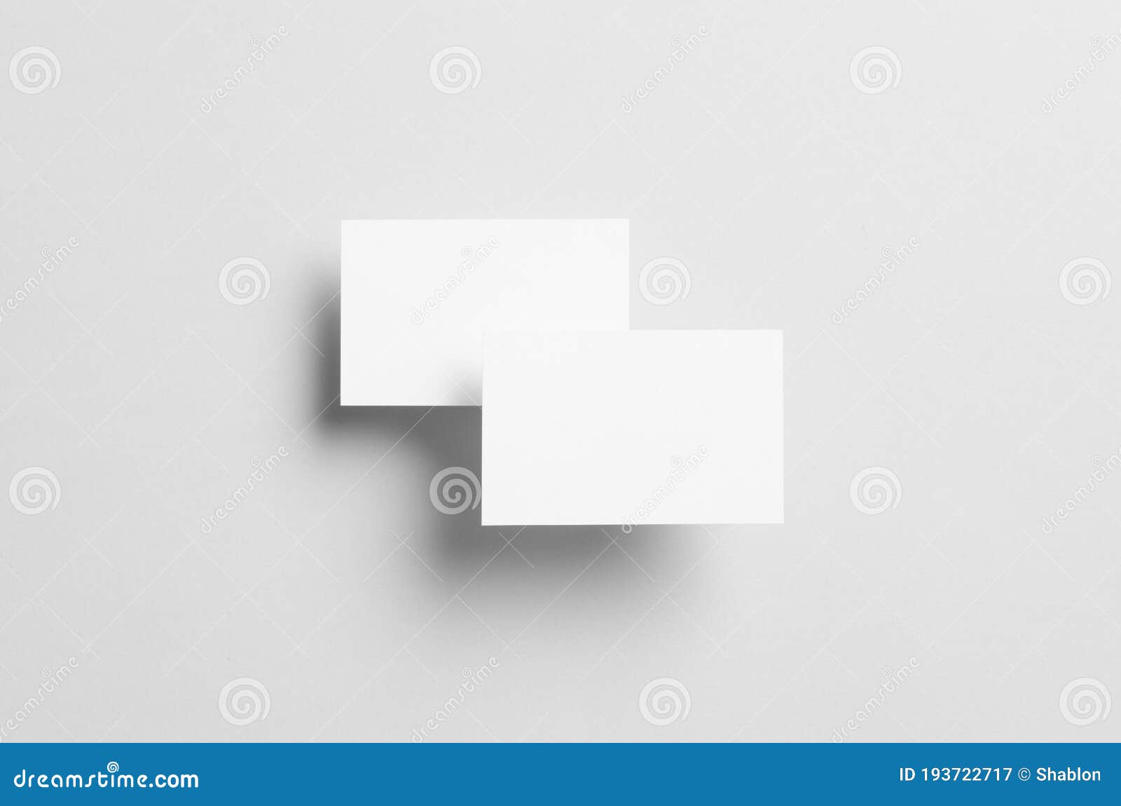 Business Card Mock-Up 85x55mm - Two Floating Overlapping Cards Stock ...