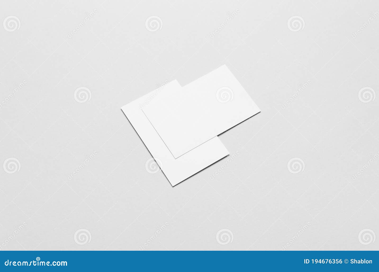 Business Card Mock-Up 85x55mm - Two Overlapping Cards Stock Photo ...