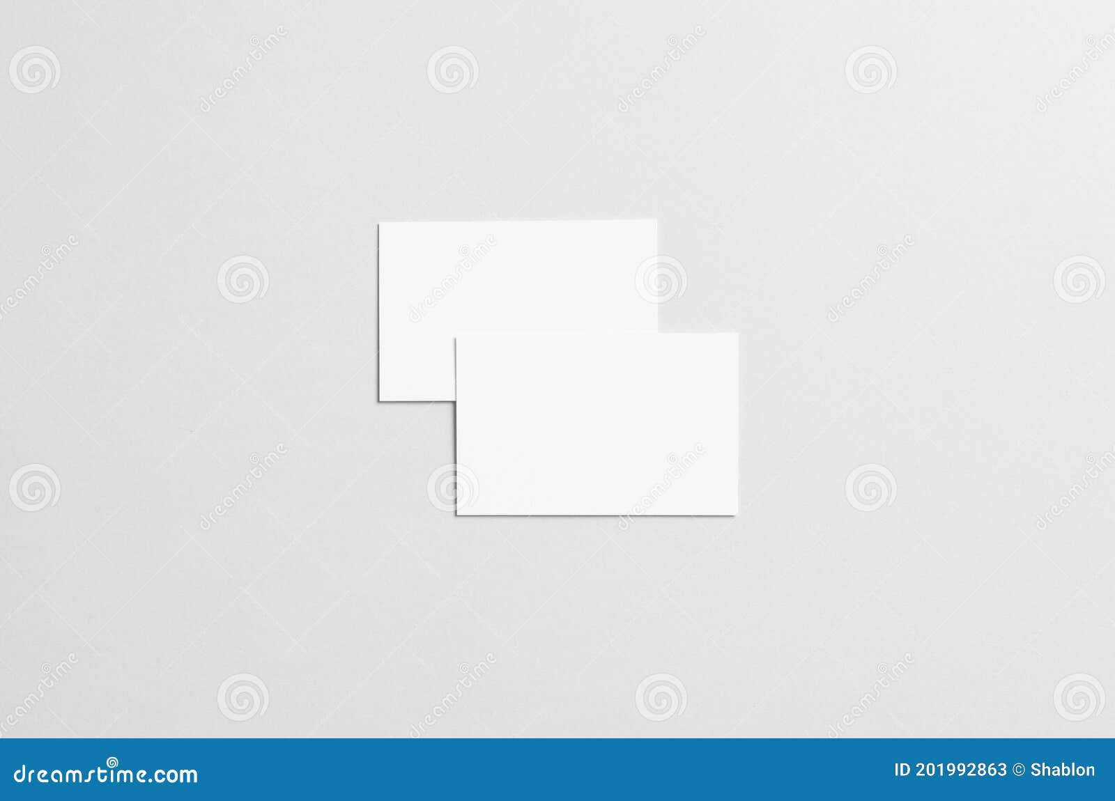 Business Card Mock-Up (85x55mm) - Two Overlapping Cards Stock Image ...