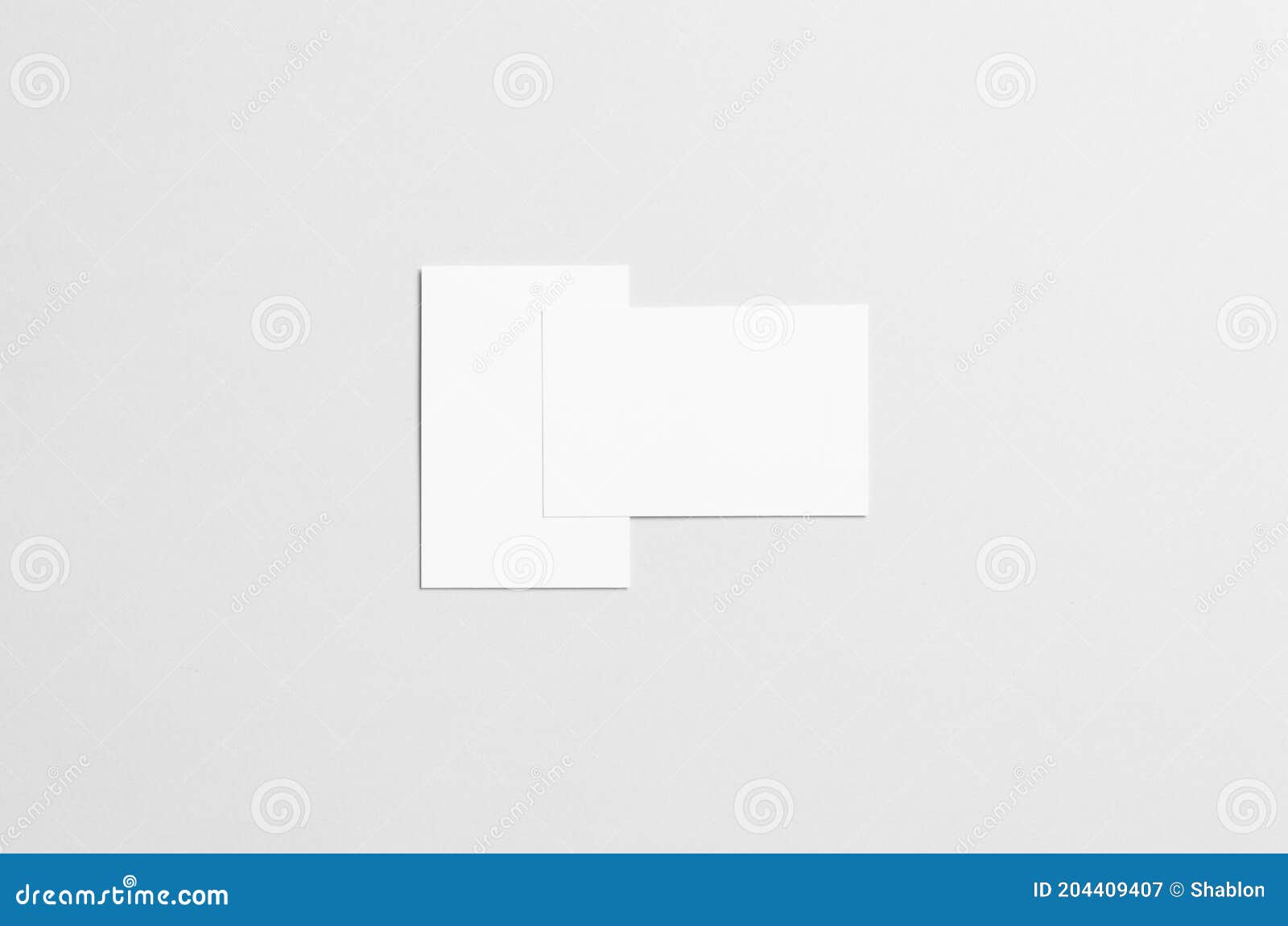 Business Card Mock-Up (85x55mm) - Two Overlapping Cards Stock Image ...