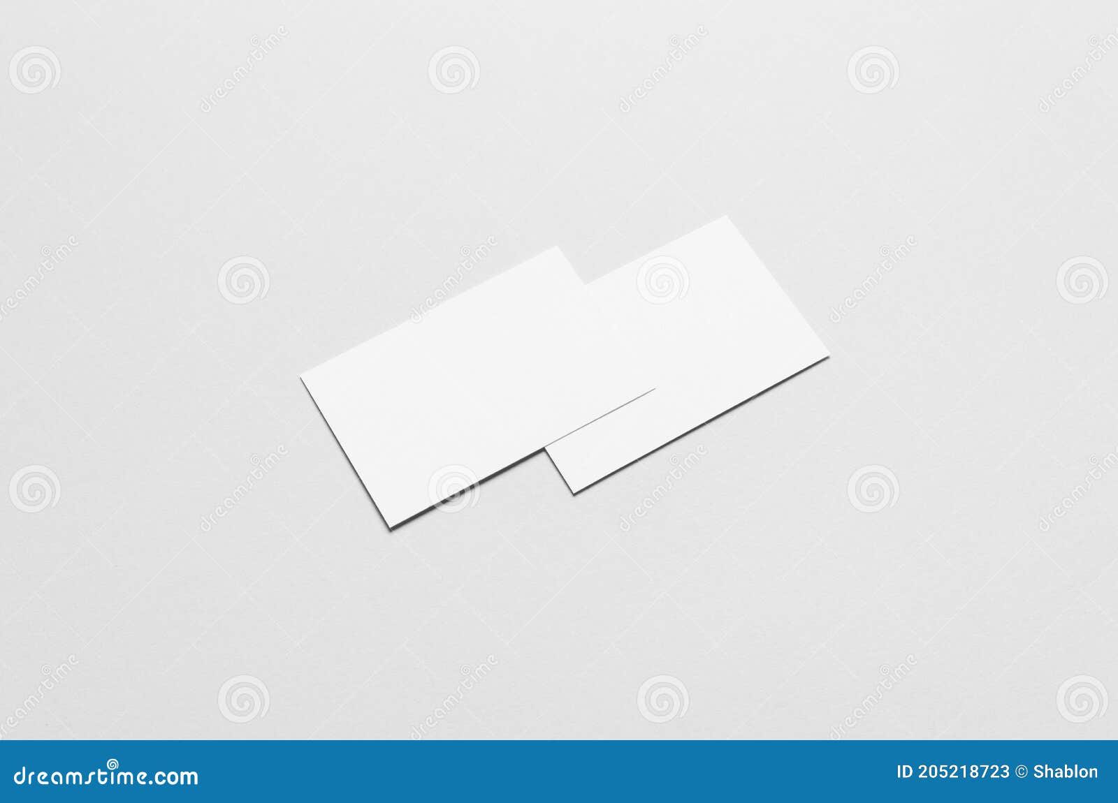 Business Card Mock-Up (85x55mm) - Two Overlapping Cards Stock Image ...