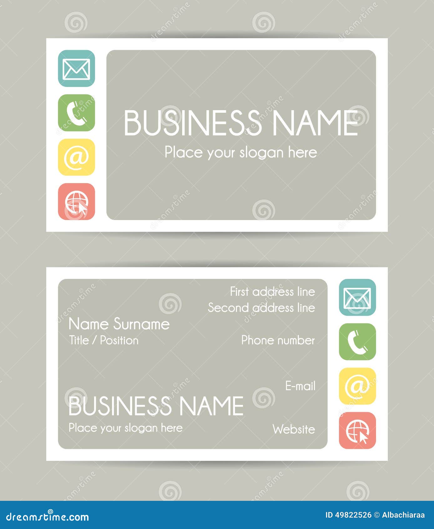 Business Card. Modern Design. Set VI. Stock Vector - Illustration of ...