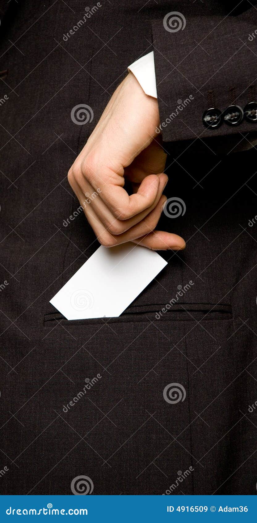 Business card in pocket stock image. Image of card, pocket - 4916509