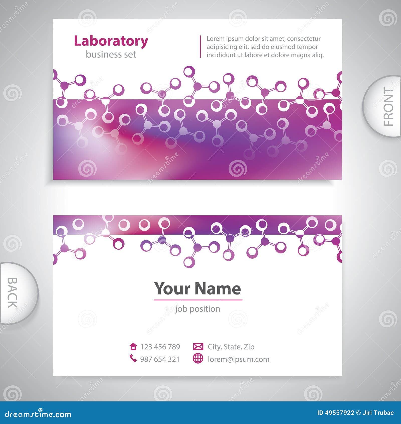 Business Card - Science and Research - Molecular Structure Stock ...
