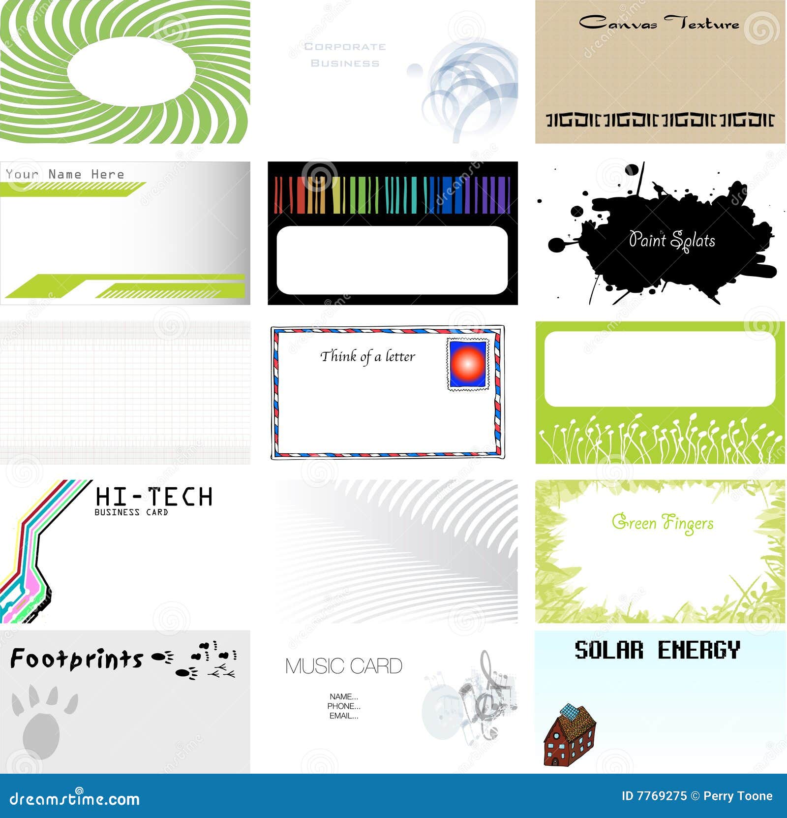 Business Card Selection Set Stock Vector - Illustration of future ...