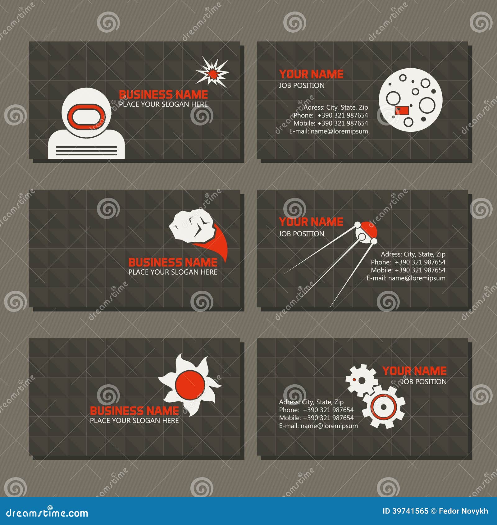 Business card. Space stock vector. Illustration of orbit - 39741565