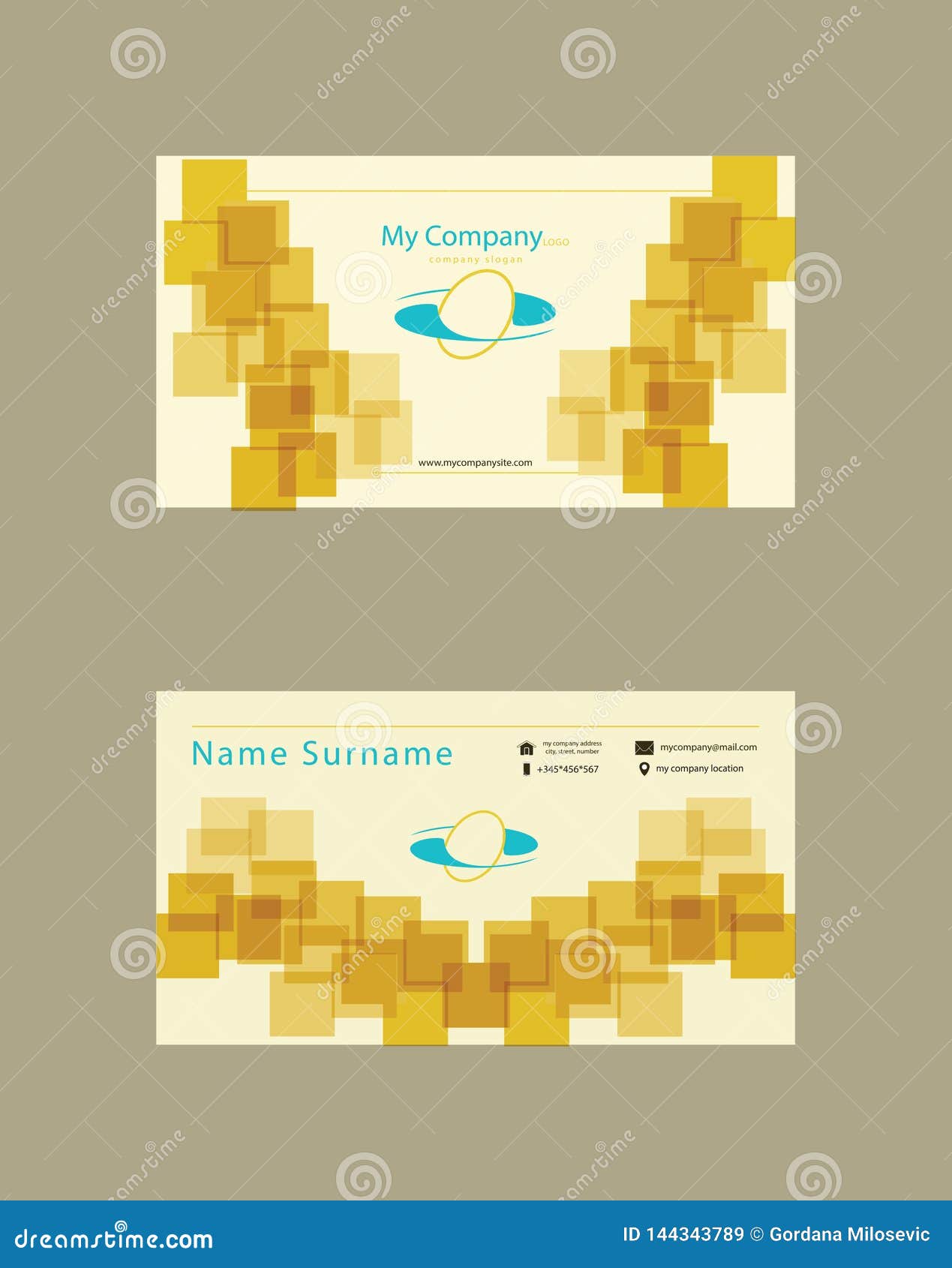 Business Card, Square As the Basis for the Pattern Stock Vector ...