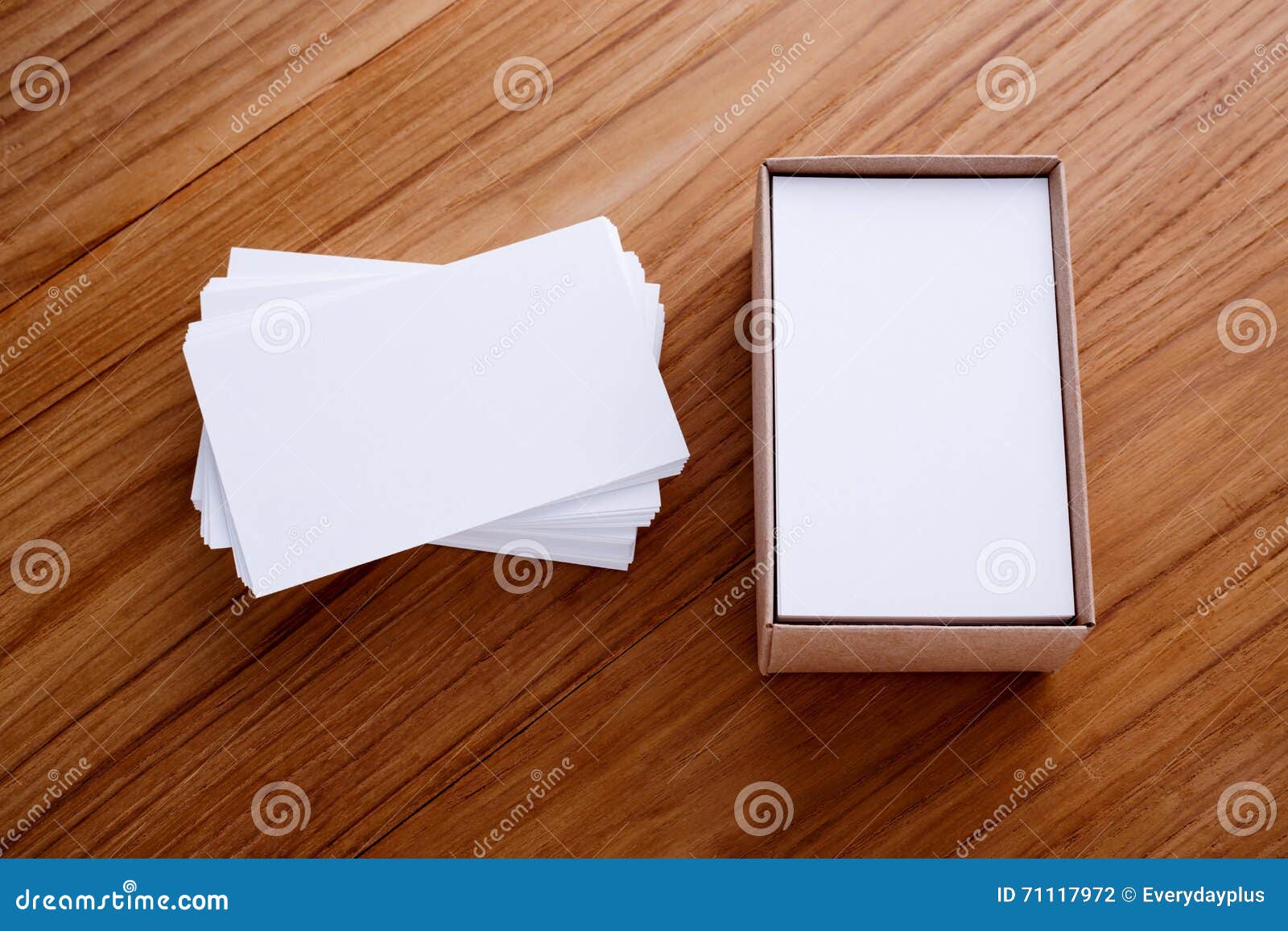 Business Card Stack with Box Stock Photo - Image of presentation ...