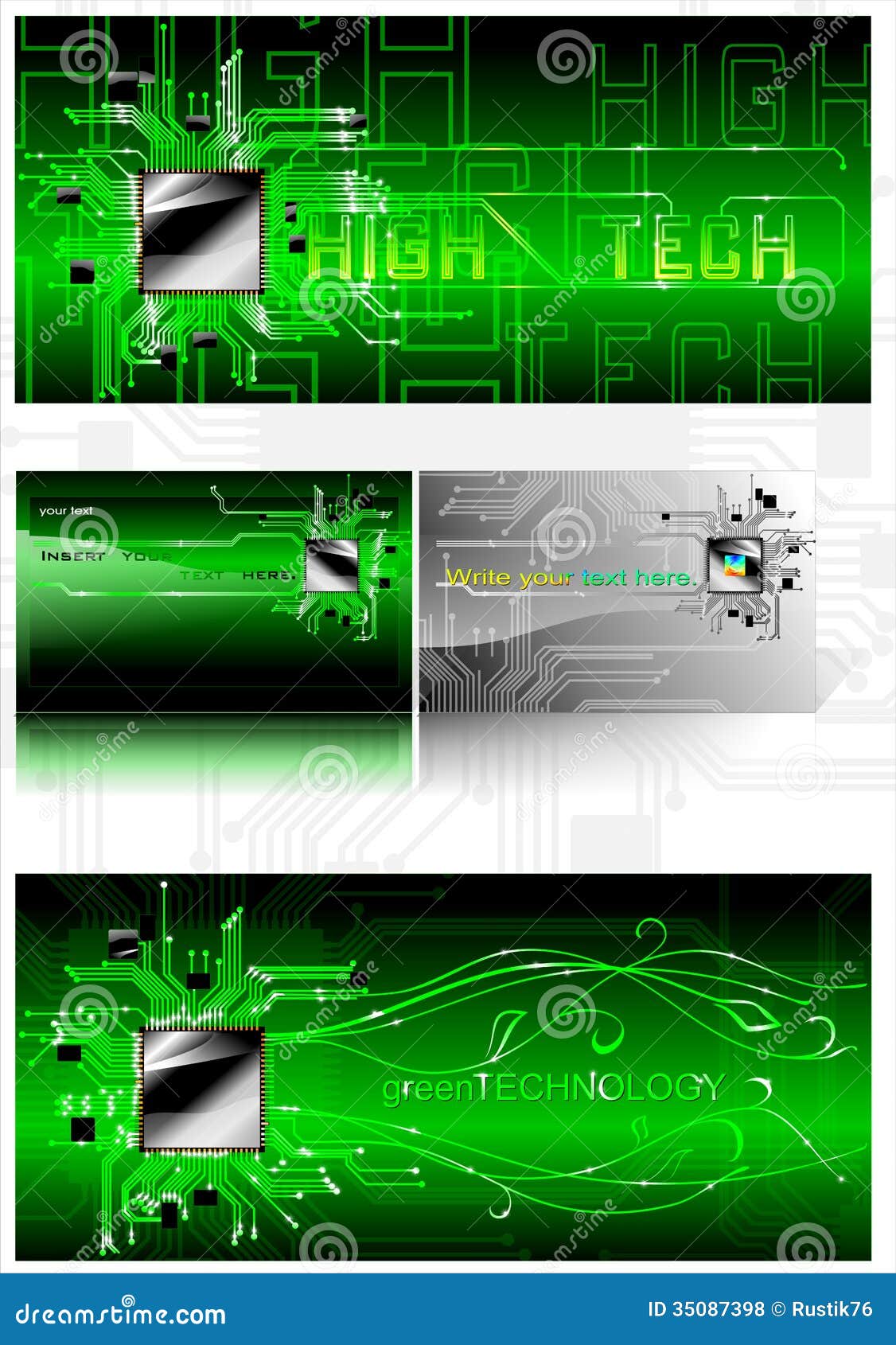 Business Card in it-style. (Vector) Stock Vector - Illustration of ...