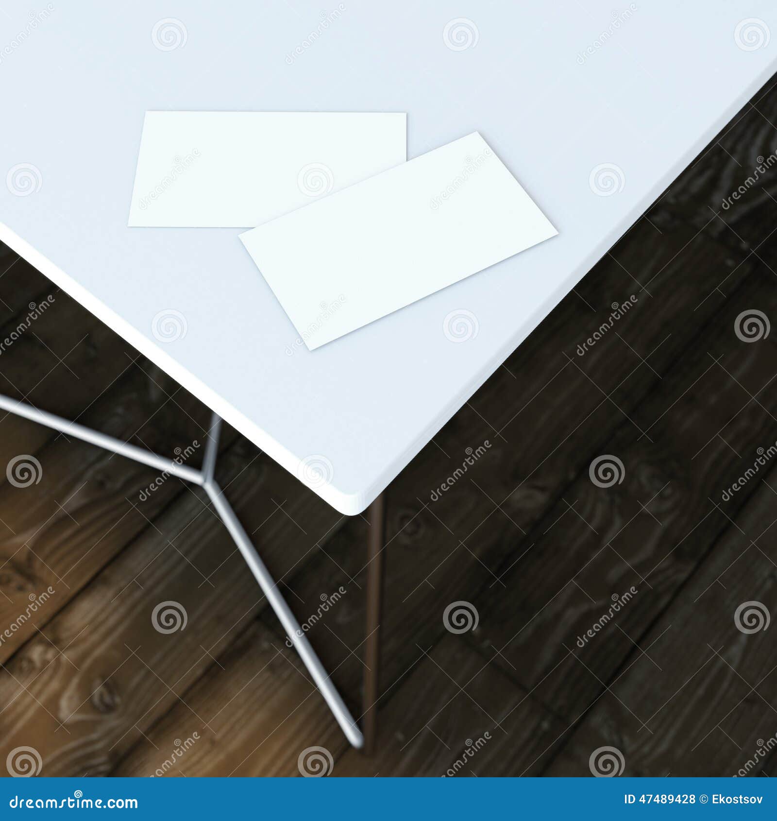 Business Card on table stock illustration. Illustration of paper - 47489428