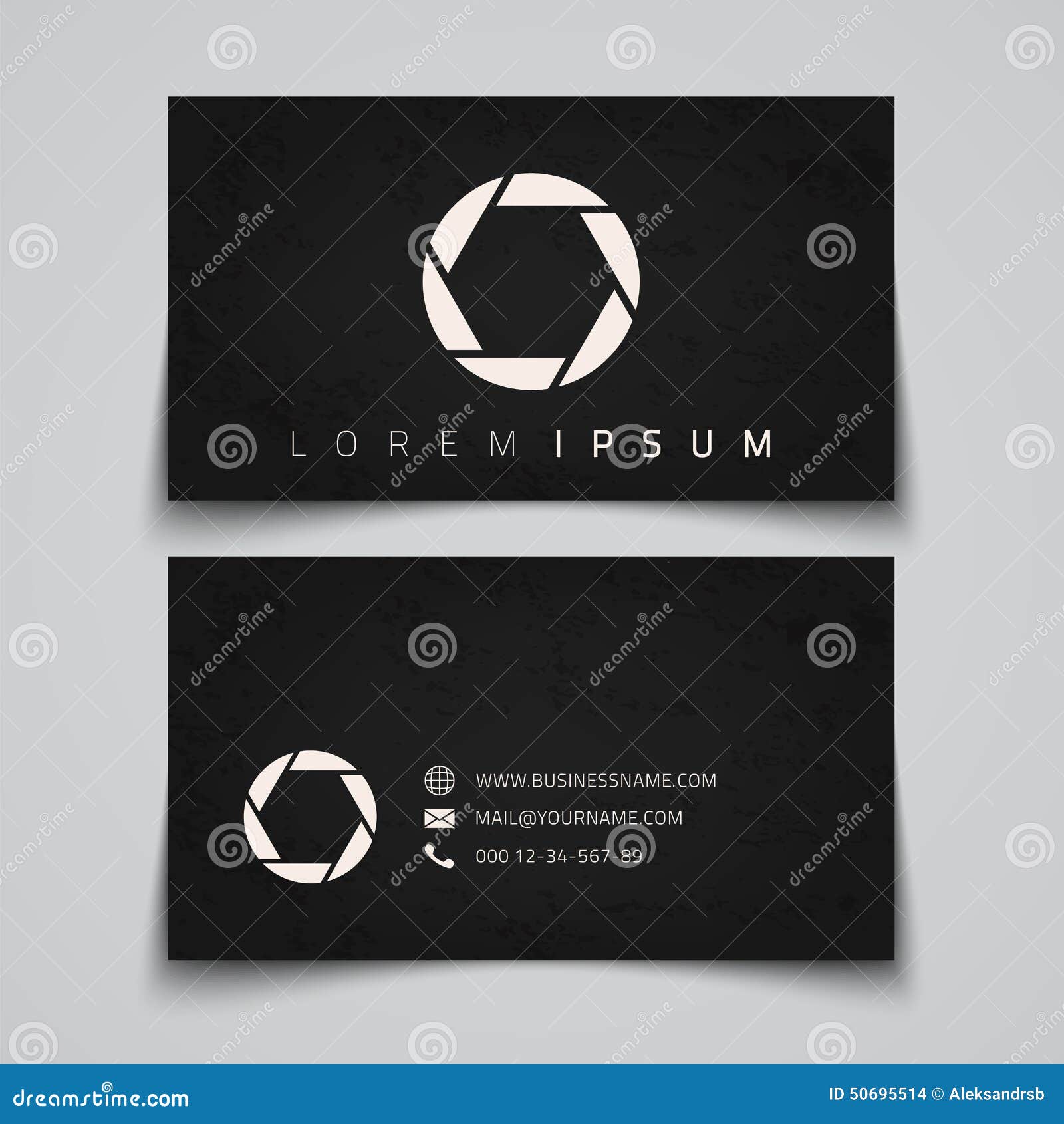 Business Card Template. Camera Shutter Concept Stock Vector ...