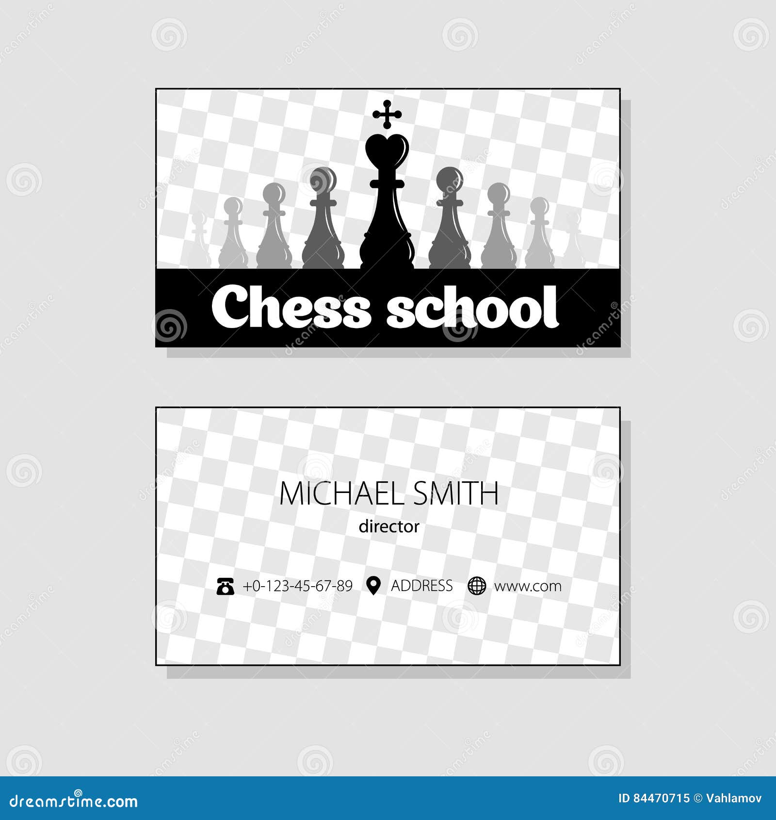 Business Card Template. Chess Icon. Black Stock Vector - Illustration ...